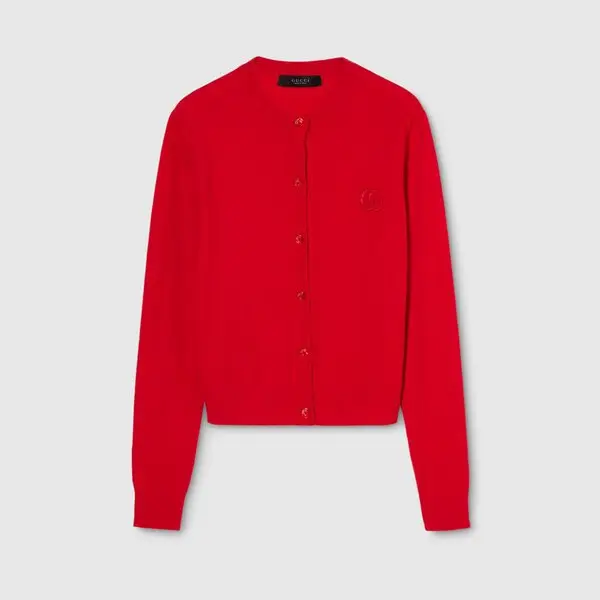 Gucci Self-tie Cardigan With Striped Trim - Red