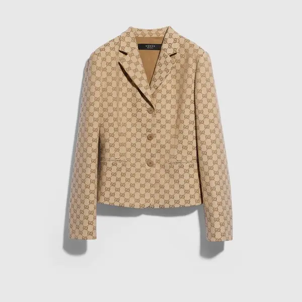 Gucci Check Cotton Tweed Jacket - Beige