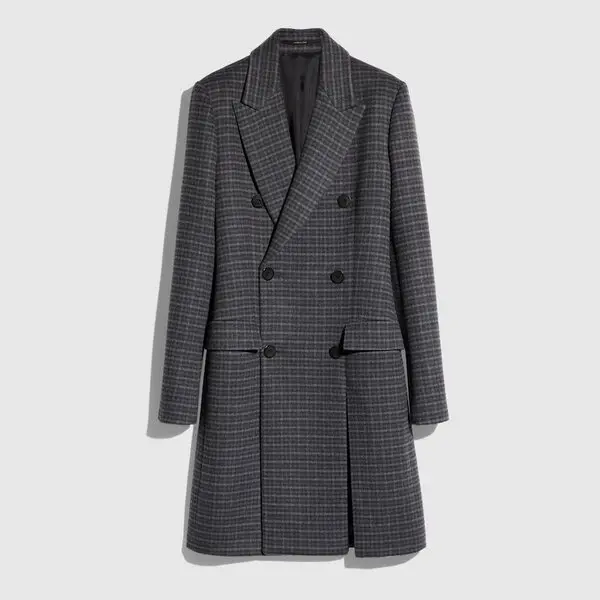 Gucci Reversible Gg Silk Wool Blend Coat - Black