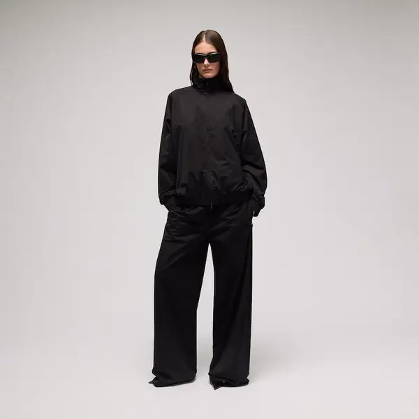 Gucci Gg Supreme Print Silk Trouser, Size - Black