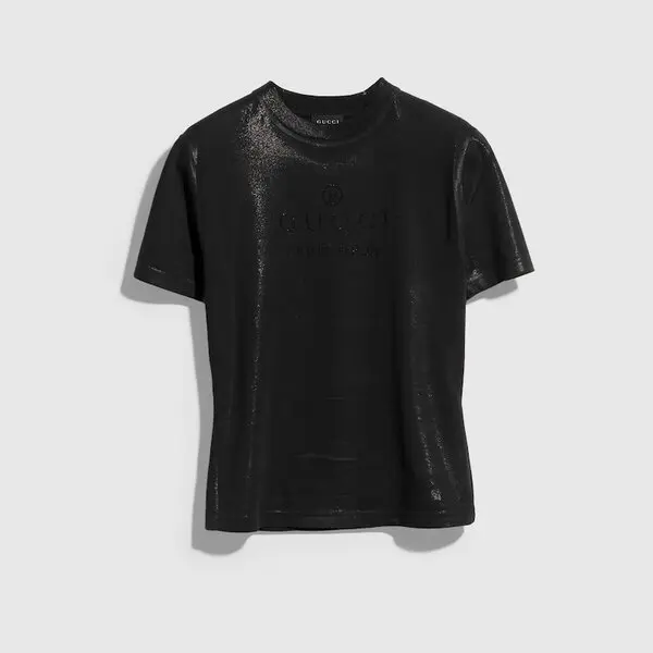 Gucci Printed Cotton Jersey T-shirt - Black