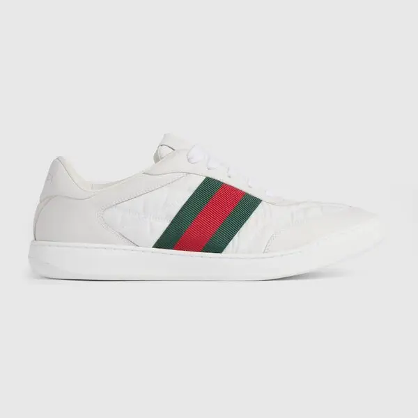 Gucci Ace Sneaker With Web Detail - White