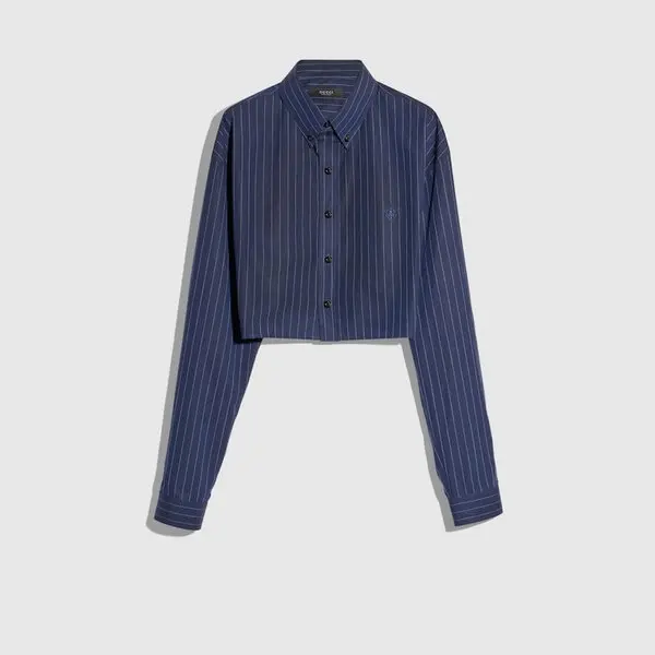 Gucci Gg Crêpe Silk Shirt - Blue