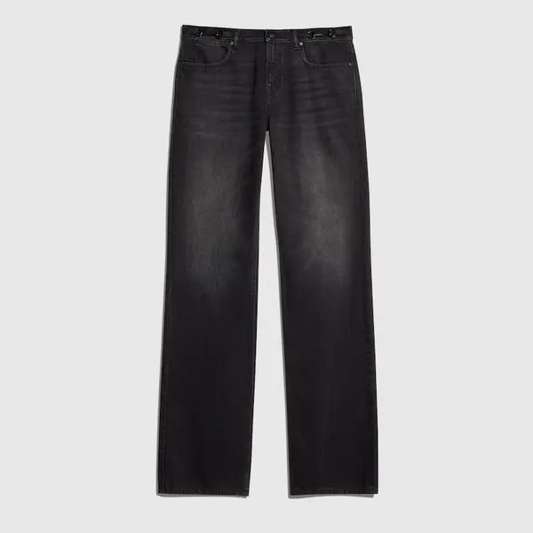 Gucci Slim Fit Cotton Denim Trousers - Black