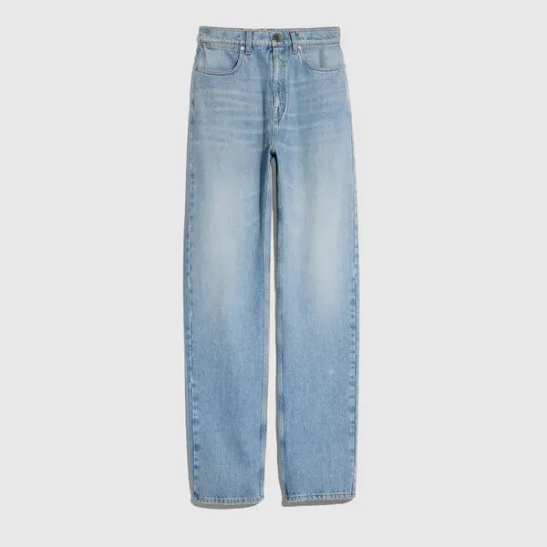 Gucci Slim Fit Cotton Denim Trousers, Size - Blue