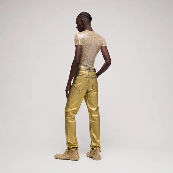 Gucci Slim Fit Cotton Denim Trousers - Blue