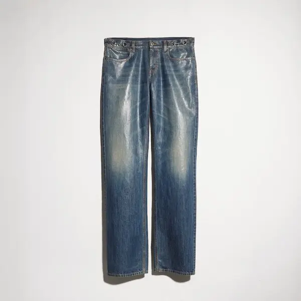 Gucci Slim Fit Cotton Denim Trousers - Blue