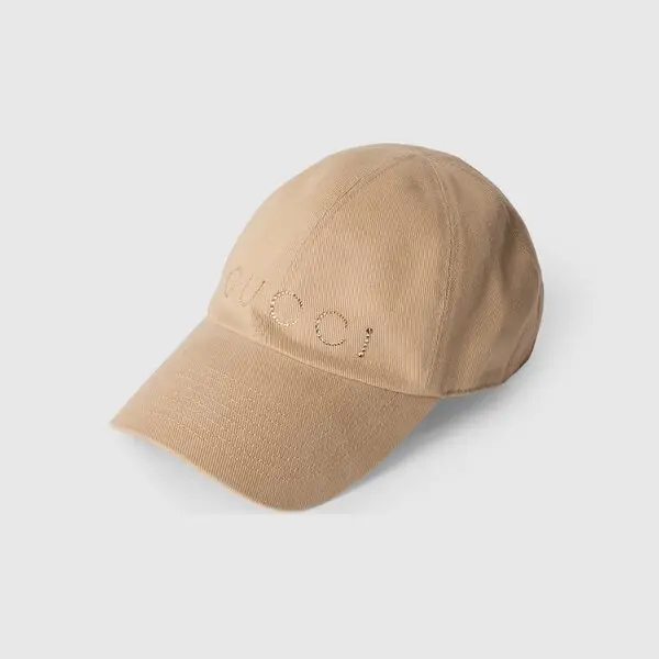 Gucci Gg Cotton Denim Baseball Cap - Beige