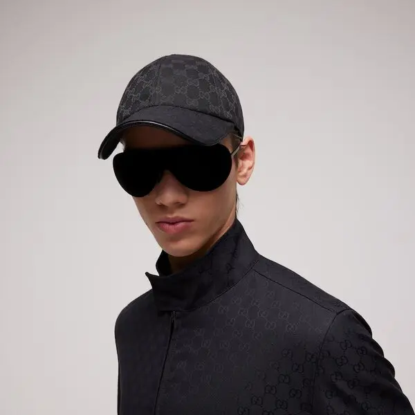 Gucci Gg Cotton Deni Baseball Hat, Size - Black