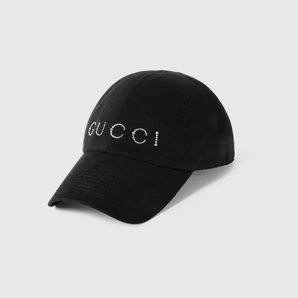 Gucci Gg Cotton Denim Baseball Cap - Black
