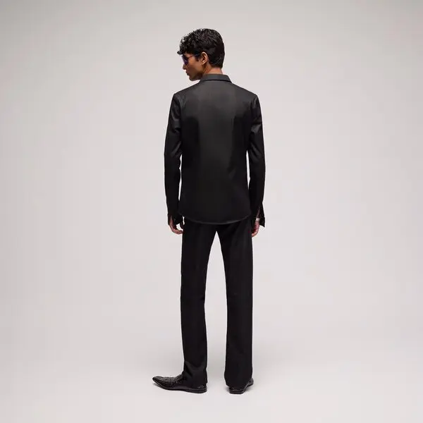Gucci Reversible Padded Denim And Nylon Shirt, Size - Black