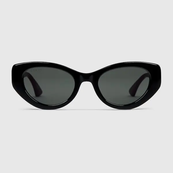 Gucci Cat Eye Acetate Sunglasses - Black