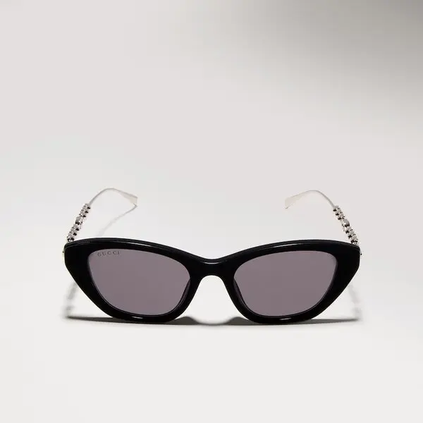 Gucci Cat Eye Acetate Sunglasses - Black