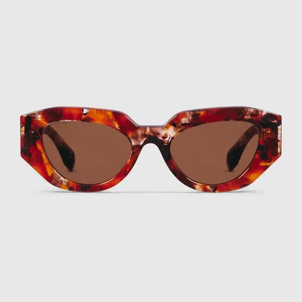 Gucci Cat Eye Acetate Sunglasses - Brown