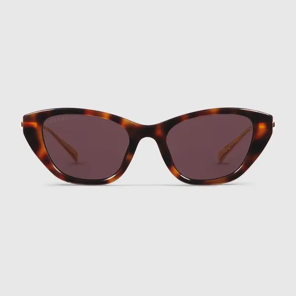 Gucci Cat Eye Acetate Sunglasses - Brown