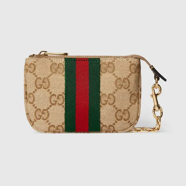 Gucci Card Case With Metal Tag - Beige