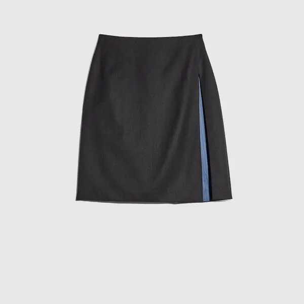 Gucci Gg Cotton Gabardine Skirt - Black