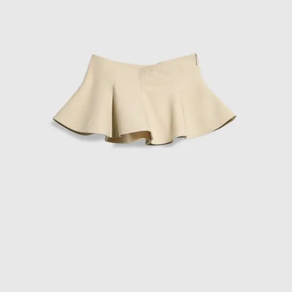 Gucci Gg Cotton Gabardine Skirt, Size - White