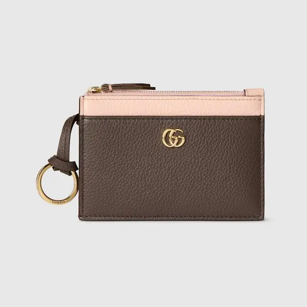 Gucci Gg Marmont Card Case - Brown