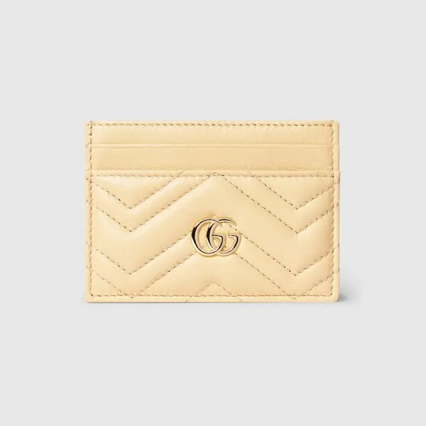 Gucci Gg Marmont Card Case - Yellow