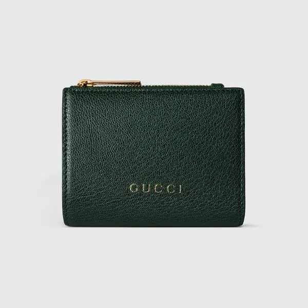 Gucci Bi-color Gg Marmont Small Wallet - Green