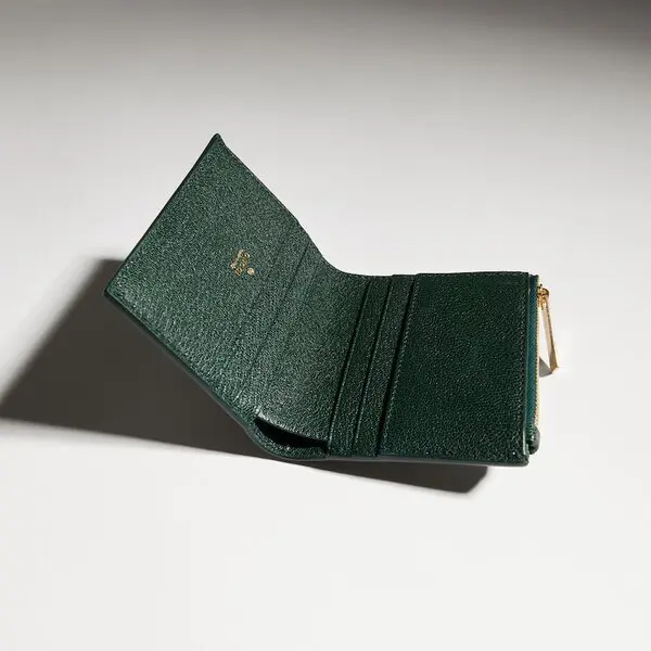 Gucci Bi-color Gg Marmont Small Wallet - Green