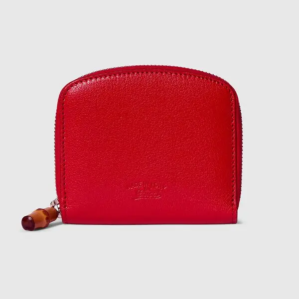 Gucci Bi-color Gg Marmont Small Wallet - Red