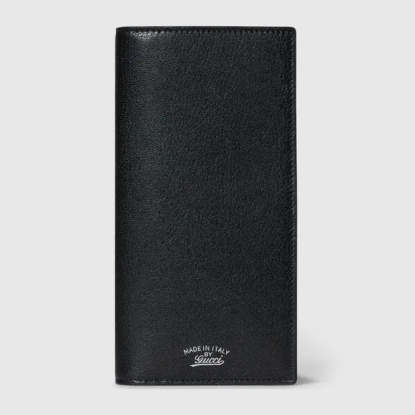 Gucci Gg Emblem Long Wallet - Black