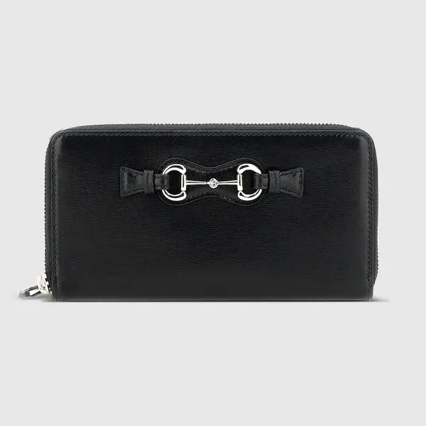 Gucci Gg Marmont Zip Around Wallet - Black