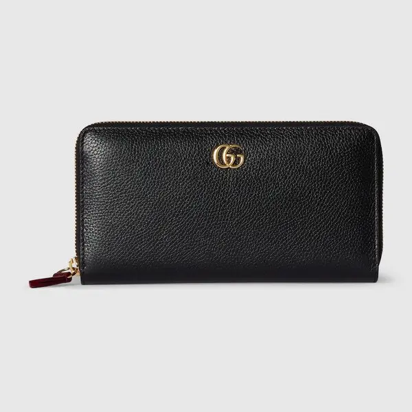 Gucci Zip Around Wallet With Bamboo - Black