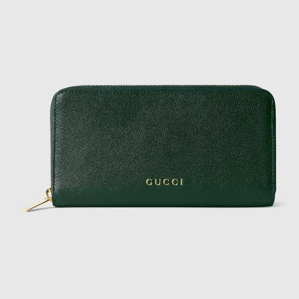 Gucci Gg Marmont Zip Around Wallet - Green