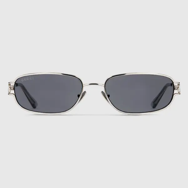 Gucci Frameless Oval Sunglasses - Silver