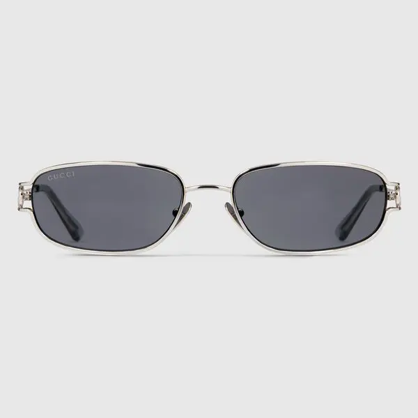 Gucci Frameless Oval Sunglasses - Silver