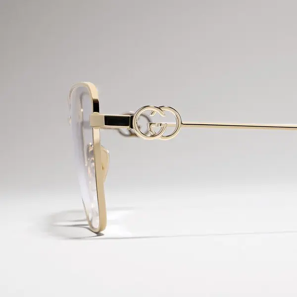 Gucci Cat-eye Optical Frame - Gold