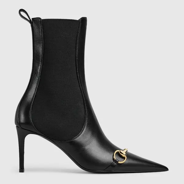 Gucci Ankle Boot With Horsebit - Black