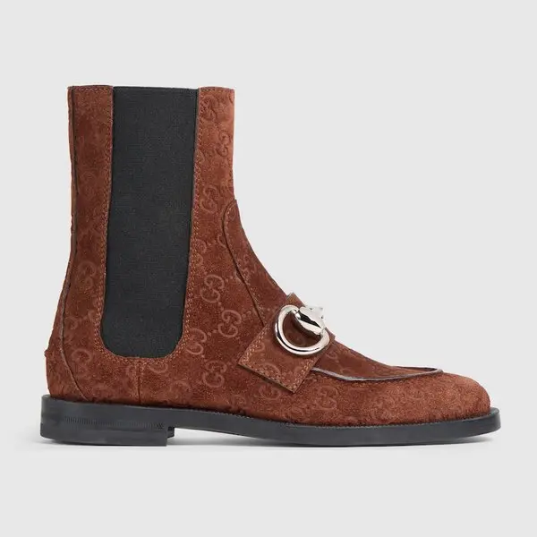 Gucci Horsebit Ankle Boots - Brown