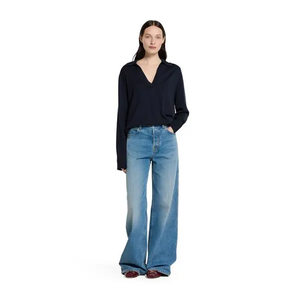Gucci Poo Top With Striped Trim, Size - Blue