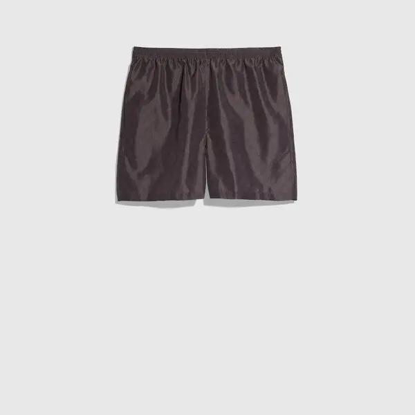 Gucci Floral Print Polyester Poplin Swim Shorts - Brown