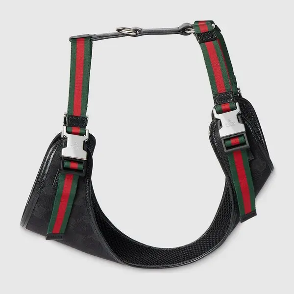 Gucci Gg Monogram Pet Collar - Black