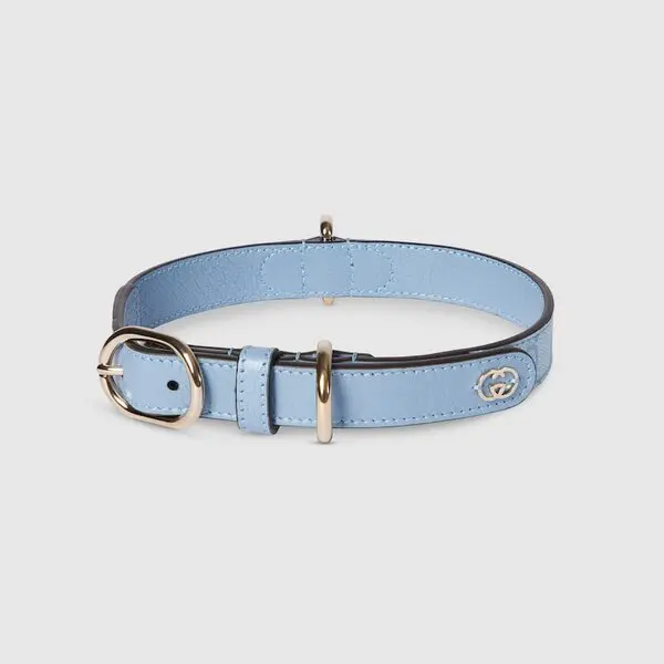 Gucci Gg Monogram Pet Collar - Blue