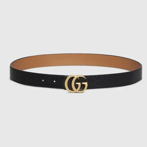 Gucci Gg Marmont Reversible Belt - Black