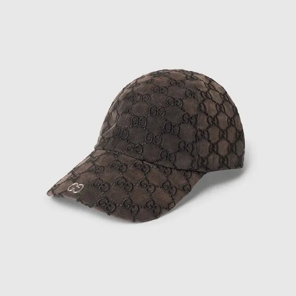 Gucci Gg Pattern Wool Hat - Brown
