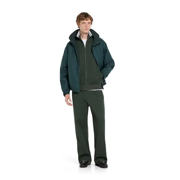 Gucci Gg Jersey Jacquard Zip Jacket - Green