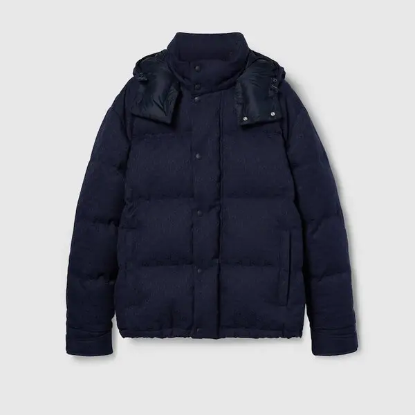 Gucci Reversible Gg Ripstop Nylon Jacket - Blue