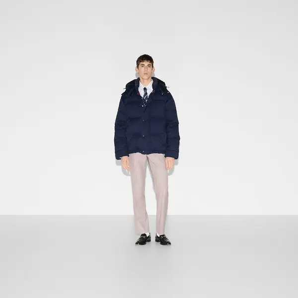 Gucci Reversible Gg Ripstop Nylon Jacket - Blue