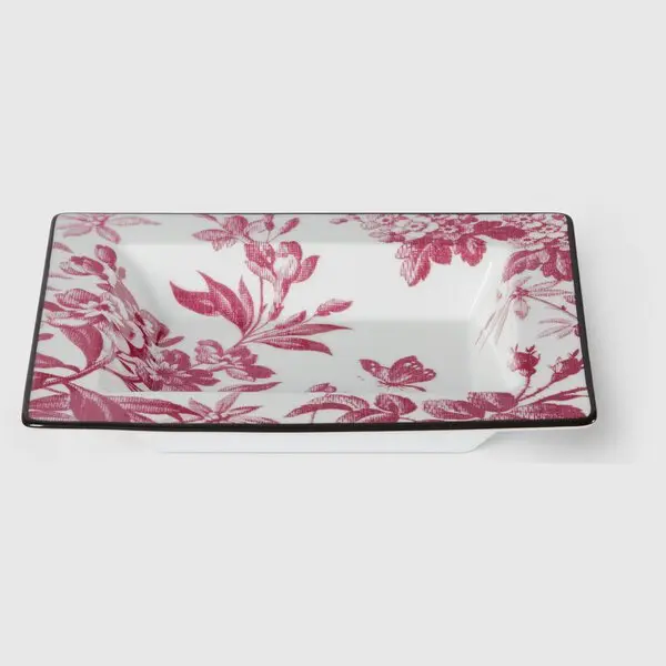 Gucci Flora Sketch Print Round Box - Red