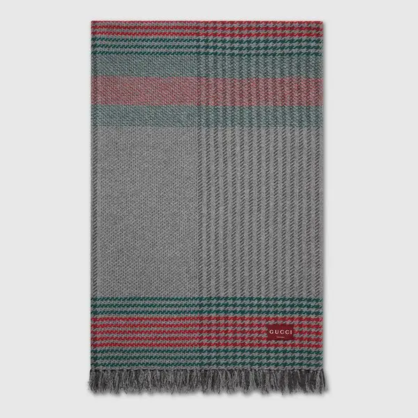 Gucci Gg Quilted Cotton Blanket - Grey