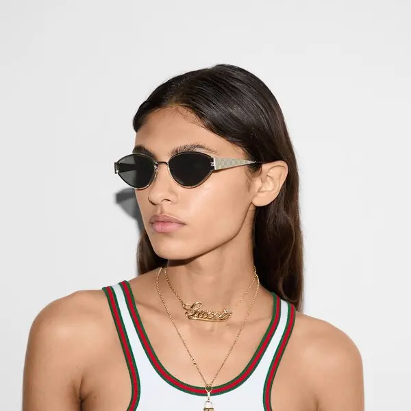 Gucci Geometric Frame Sunglasses