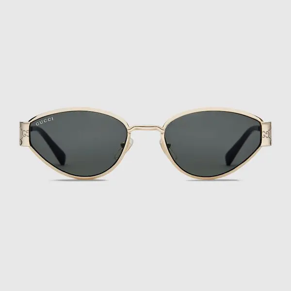 Gucci Geometric Frame Sunglasses - Gold