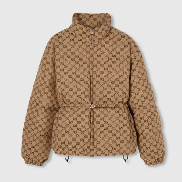 Gucci Gg Canvas Bomber Jacket - Brown